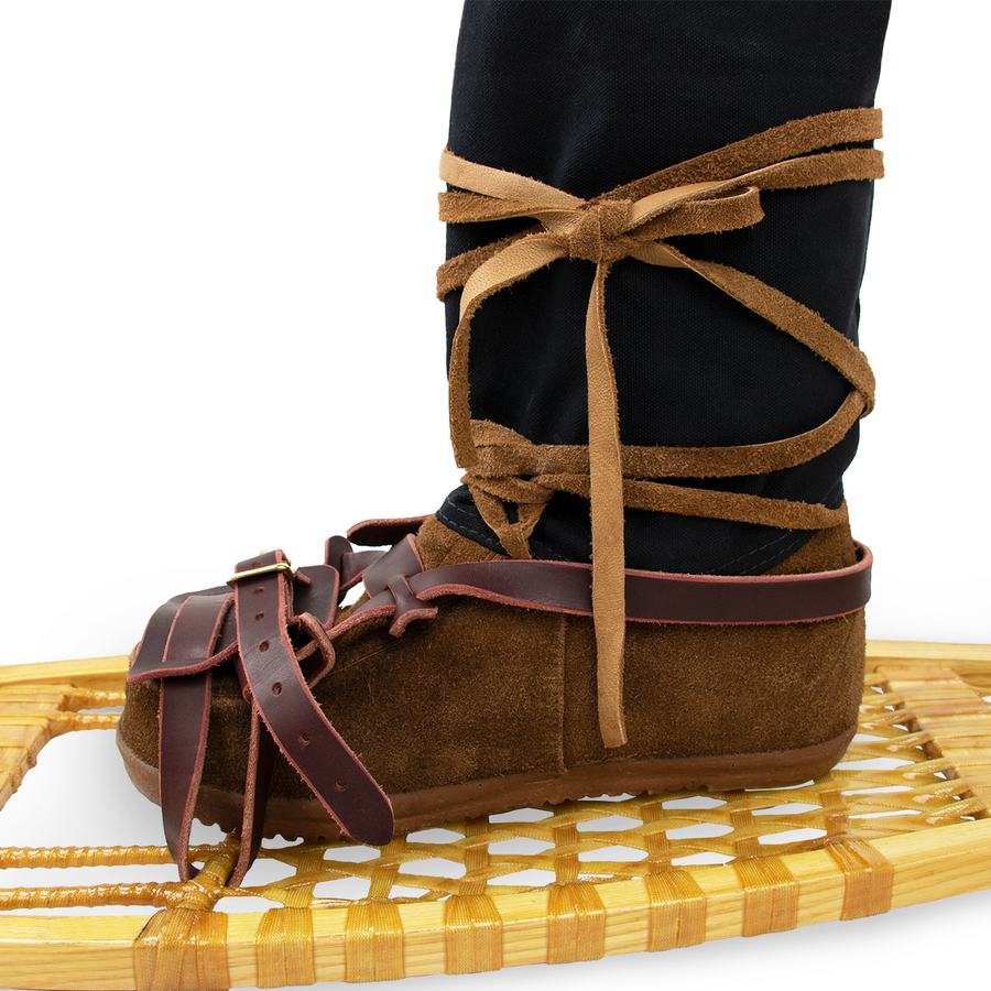Traditional Wooden Snowshoe Bindings